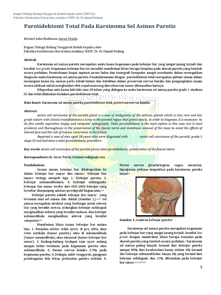 Kanker Kelenjar Parotis | PDF