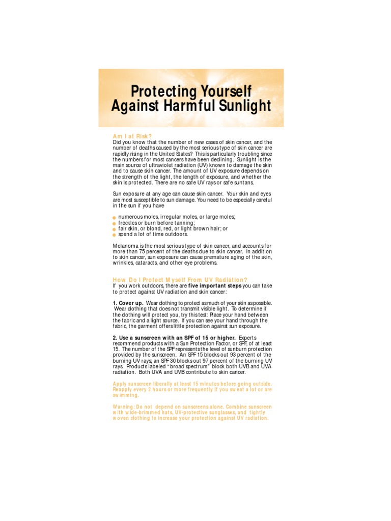 Osha 3166 Sun Protection | PDF | Sunscreen | Skin Cancer