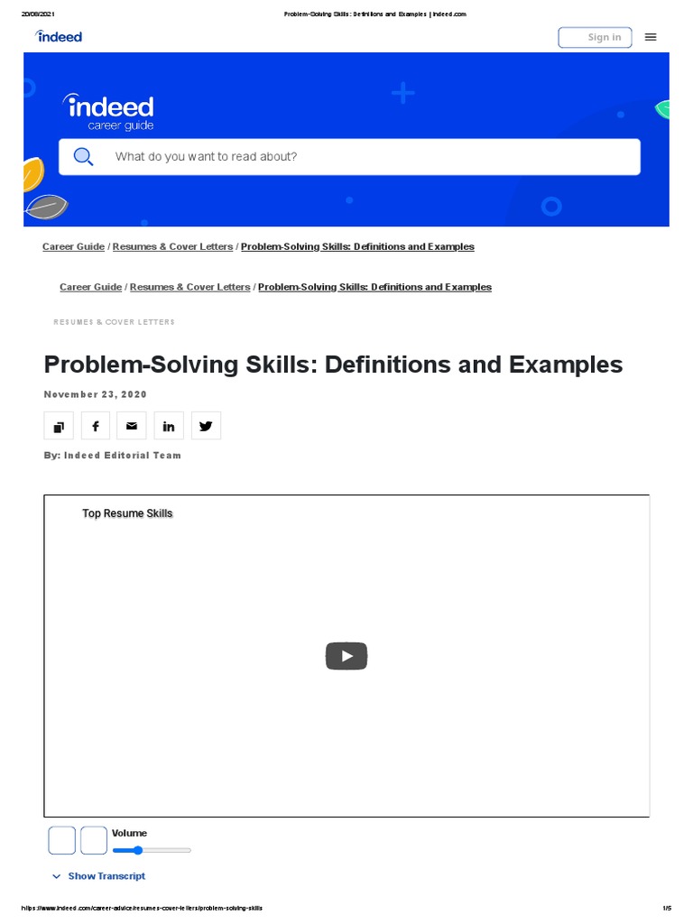 Problem-Solving Skills - Definitions and Examples | PDF | Decision ...
