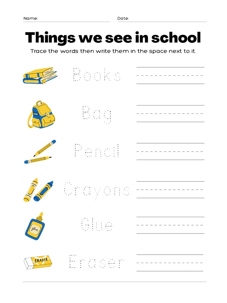 Things We See in School | PDF
