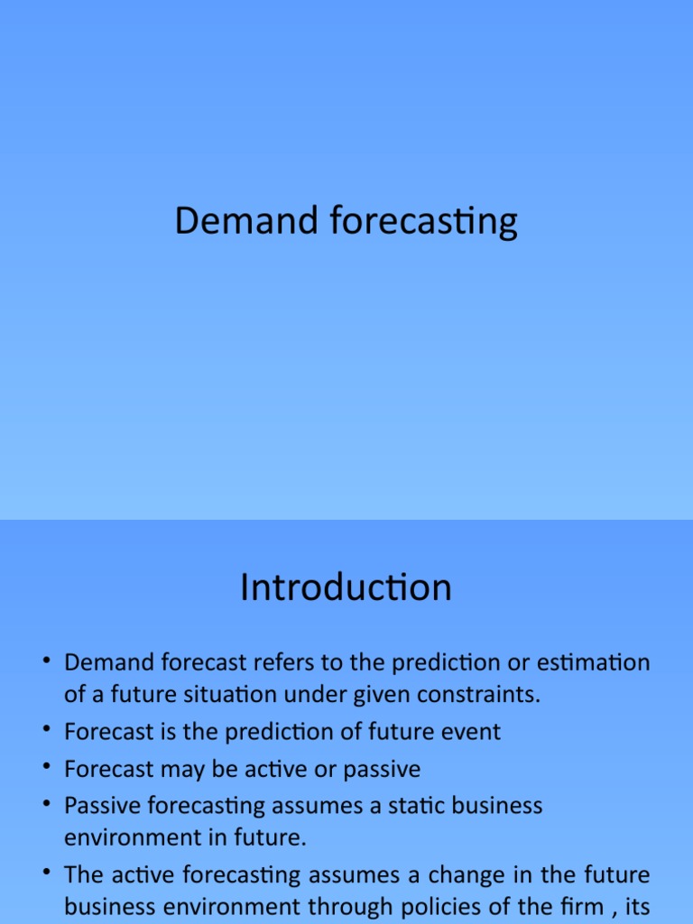 Demand Forecasting | PDF | Demand | Taxes