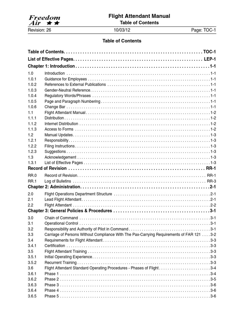 Flight Attendant Manual PDF Free | PDF | Transport | Aviation