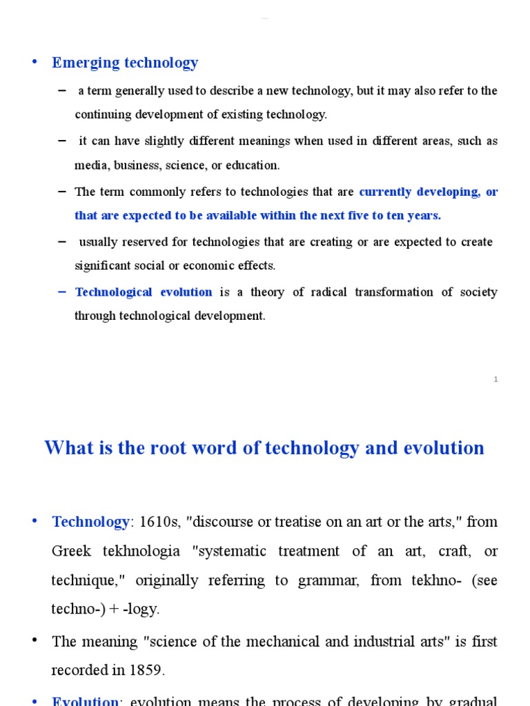 Examples Of Emerging Technologies