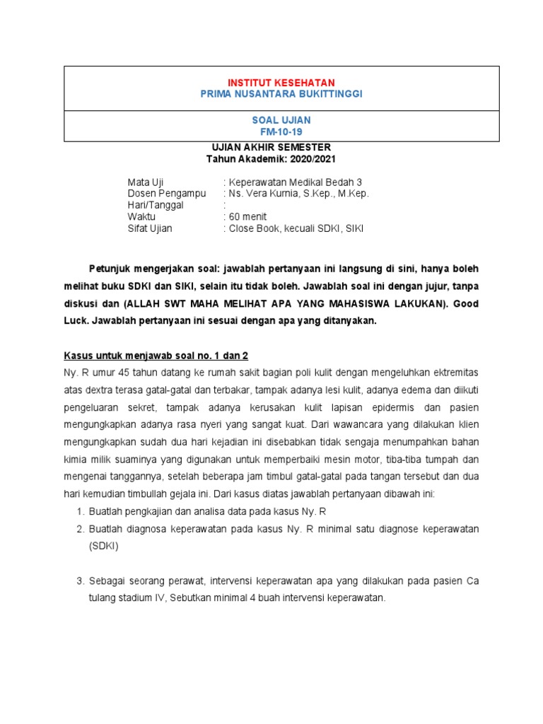 Soal Uas KMB Iii | PDF
