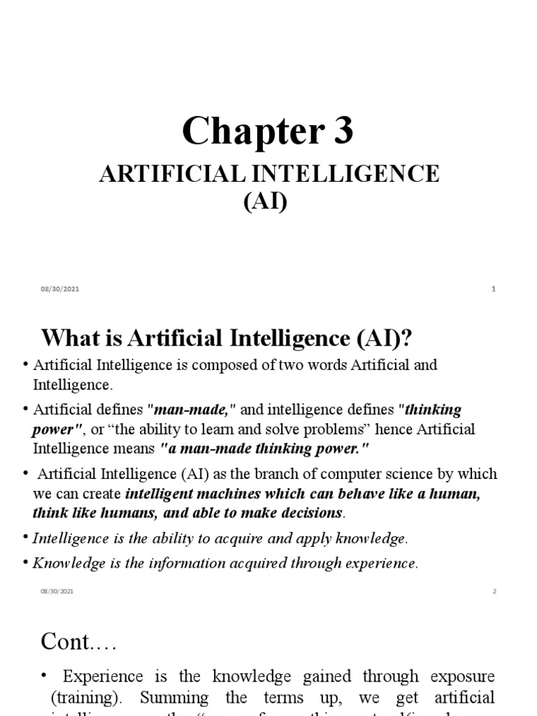 Chapter 3 AI of Emerging Technology | PDF | Artificial Intelligence ...