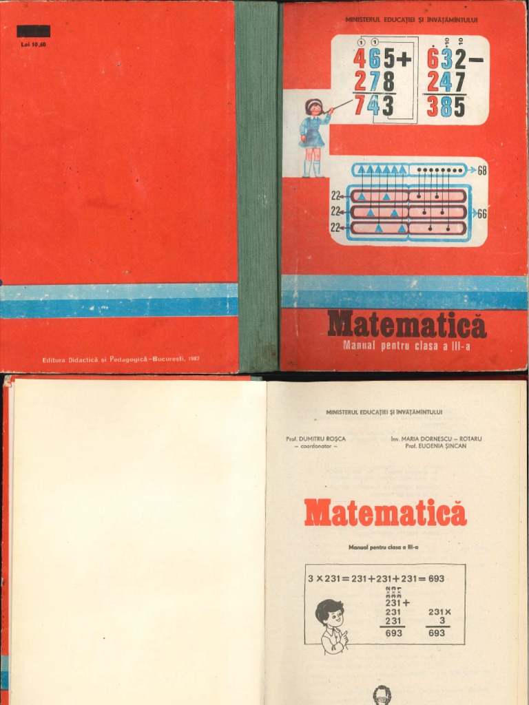 Manual de Matematica Clasa A III A | PDF