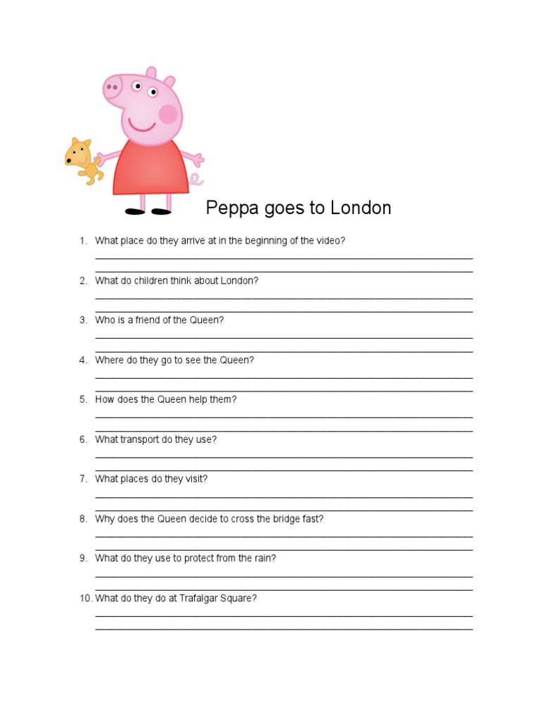 Peppa Pig Worksheet | PDF | Games & Activities