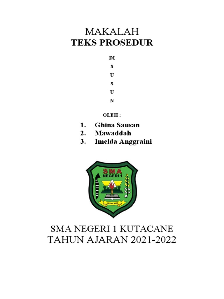 Makalah Bhs Teks Prosedur | PDF | Karier & Perkembangan | Seni