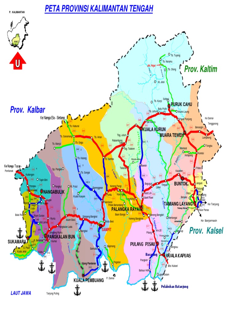Gambar Peta Kalimantan Tengah