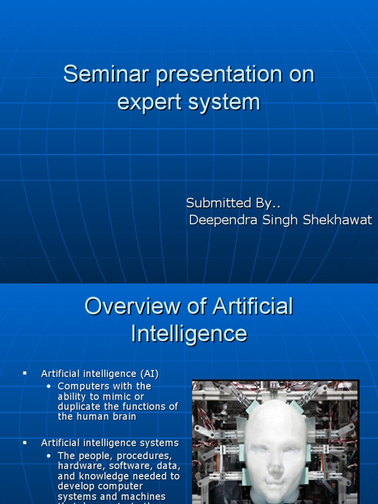 Seminar Presentation On Expert System | PDF | Intelligence (AI ...