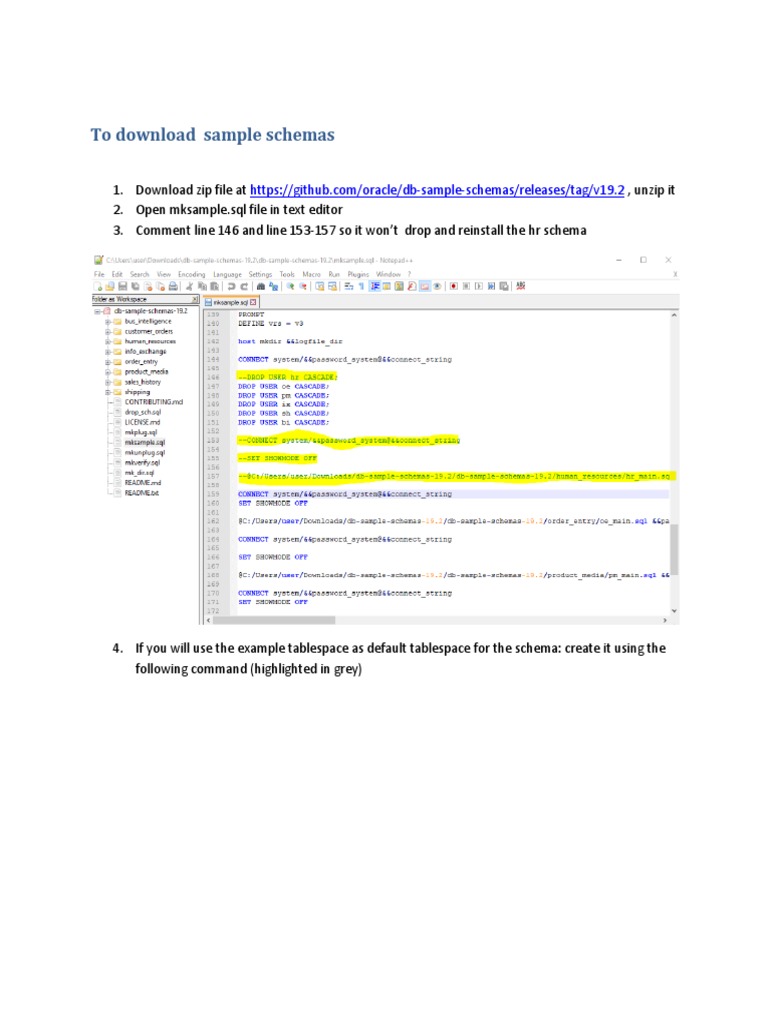To Download Sample Schemas | PDF