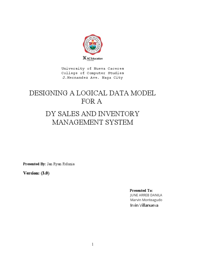 Sale and Inventory Management System | PDF | Point Of Sale | Microsoft ...