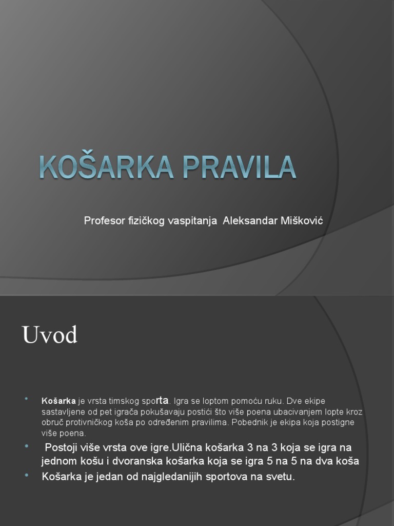 26 Košarka Pravila | PDF