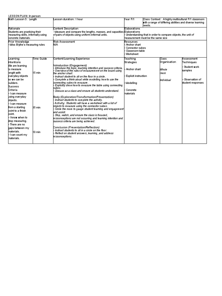 Maths Lesson Annotation | PDF | Lesson Plan | Learning