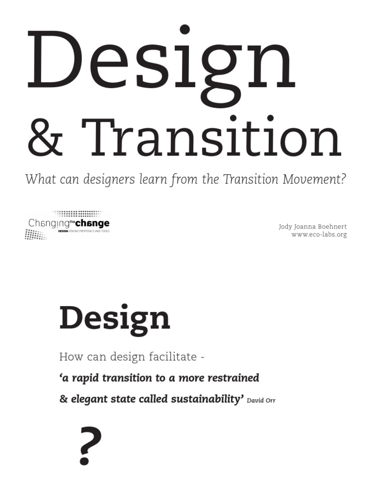 Designers and the Transition Movement | PDF | Climate Resilience ...