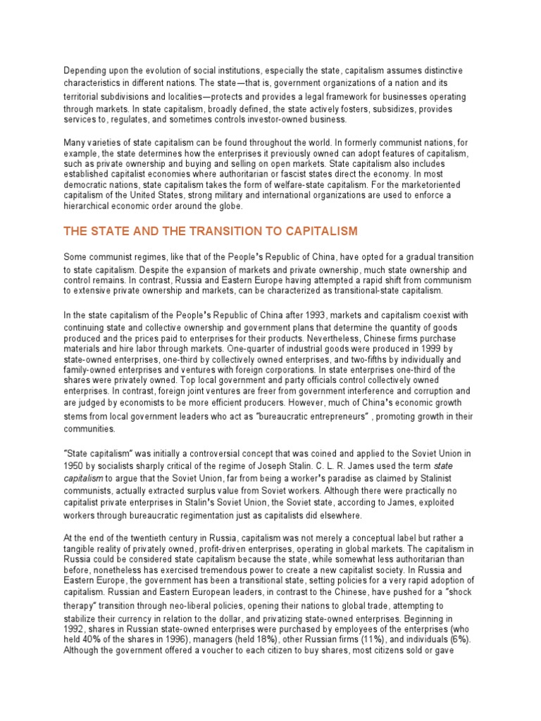 3rd Cs | PDF | Capitalism | Privatization