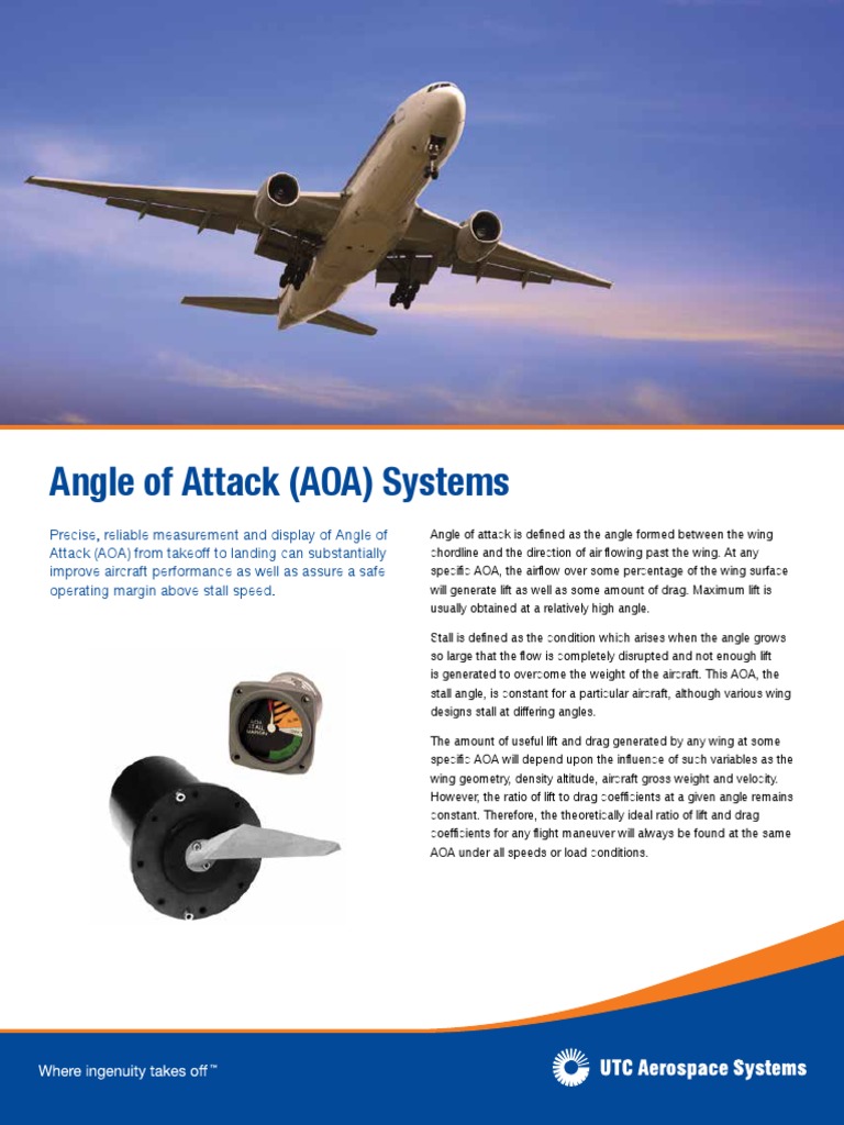 Angle of Attack (AOA) Systems | PDF | Lift (Force) | Drag (Physics)