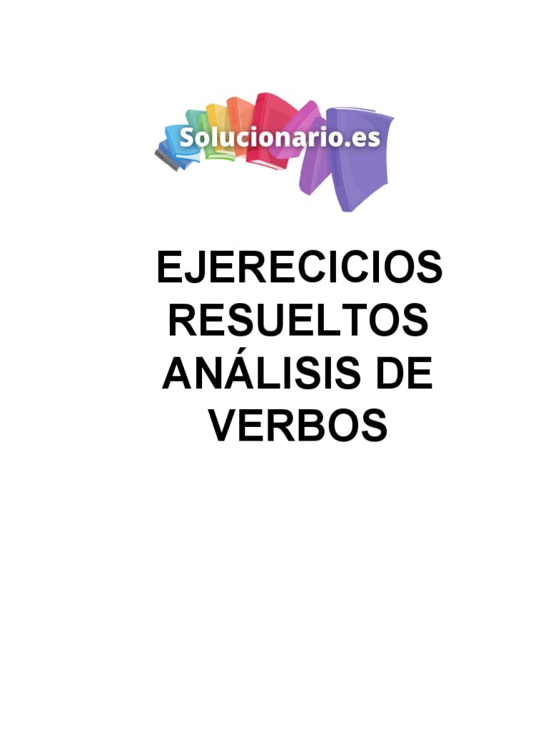 Análisis de Verbos Ejercicios Resueltos | PDF | Verbo | Gramática