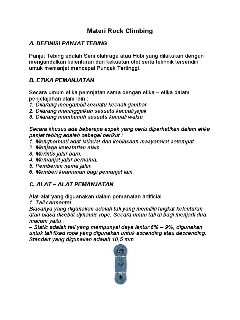 Materi Rock Climbing | PDF
