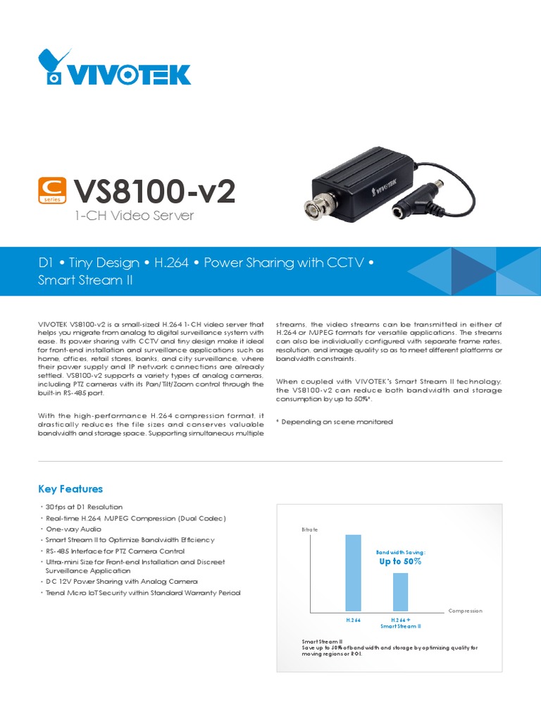Vivotek VS8100-V2 - Digital Encoder | PDF | Streaming Media | Video