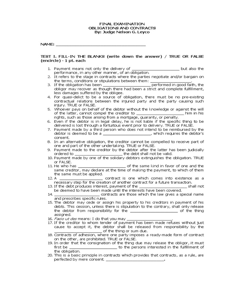 Oblicon FInals 2021 | PDF | Payments | Guarantee