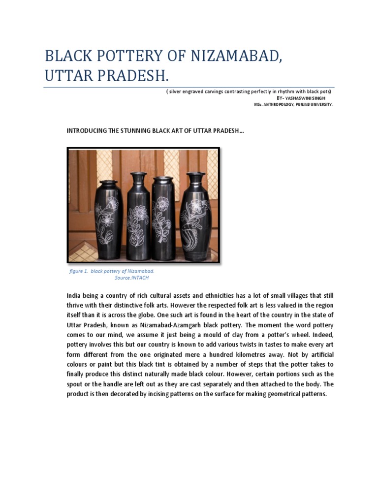 Nizamabad's Black Pottery Heritage | PDF | Pottery | Decorative Arts