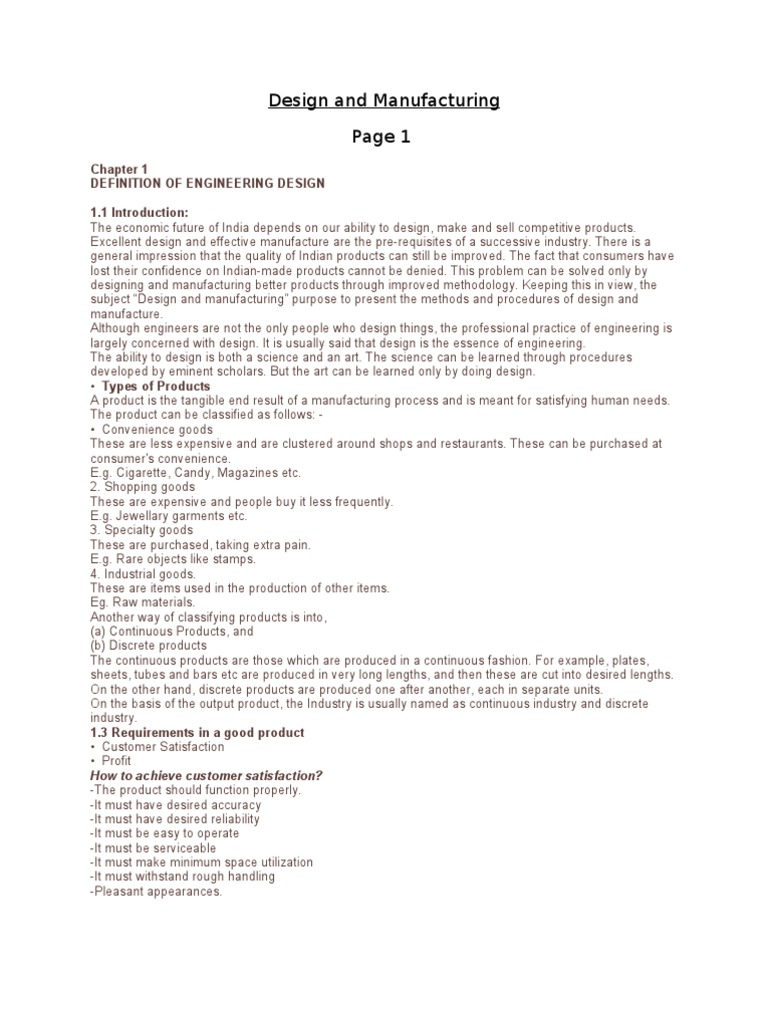 Amie Design and Manufacturing Notes | PDF