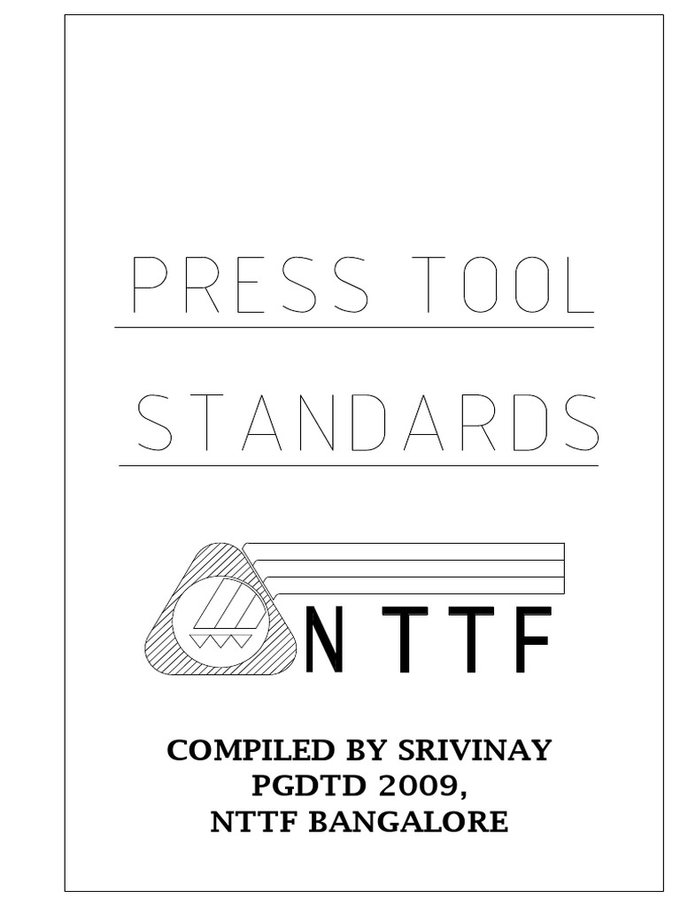 NTTF Press Tool Standards Ebook General | PDF | Screw | Strength Of ...