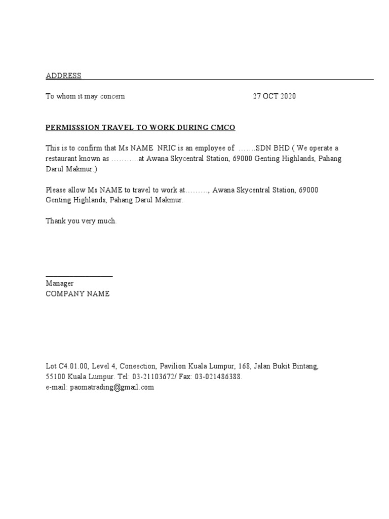 Letter Cmco Go Genting | PDF