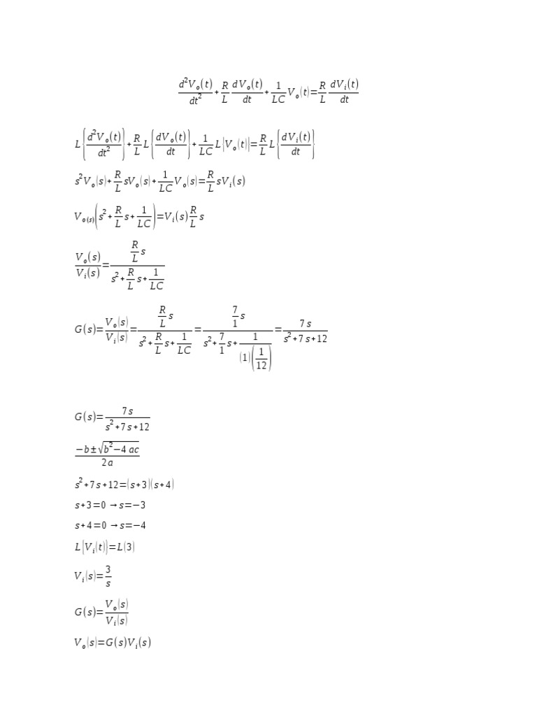 Ecuacion de Sistema de Tiempo Continuo | PDF