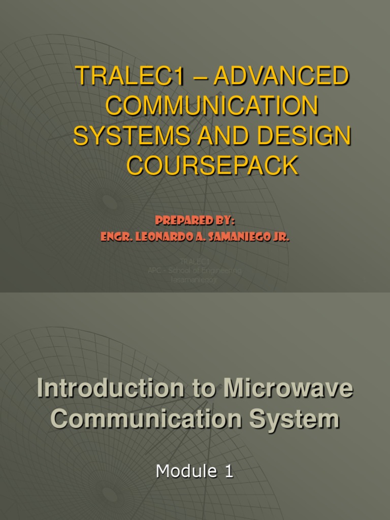 Module 1 - Intro To Microwave | PDF | Microwave | Data Transmission