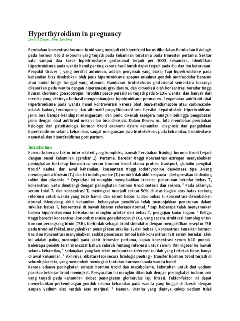 Hyperthyroidism in Pregnancy | PDF