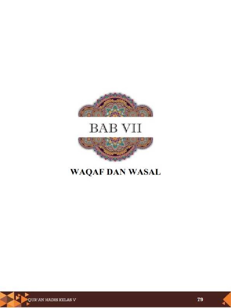 Modul Waqaf Dan Washal Kelas 5 | PDF
