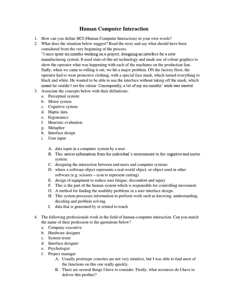 S1 - Human Computer Interaction | PDF | Human–Computer Interaction | Usability