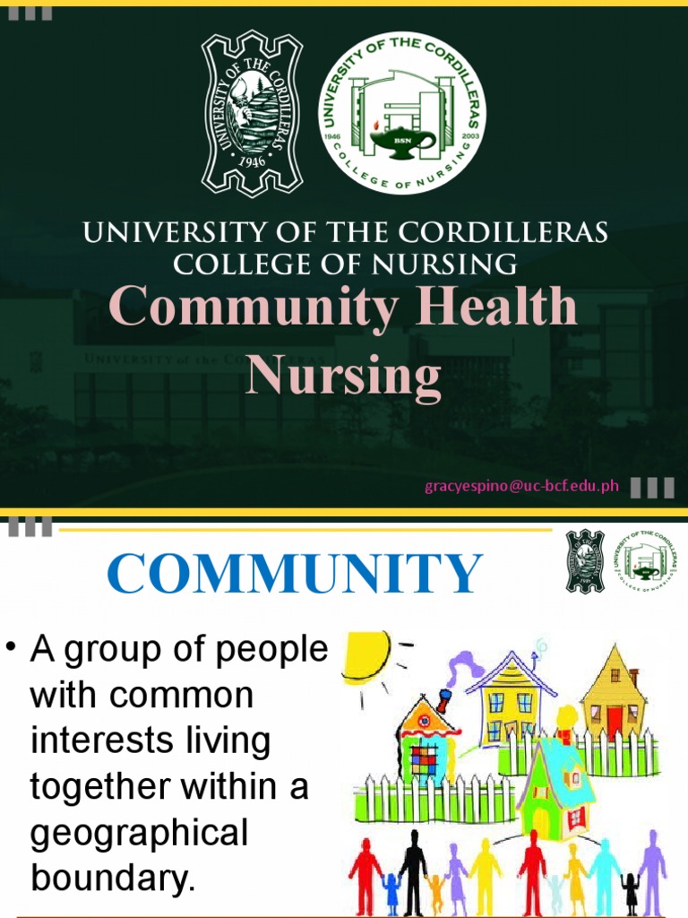 Community Health Nursing: Gracyespino@uc-Bcf - Edu.ph | PDF | Health ...