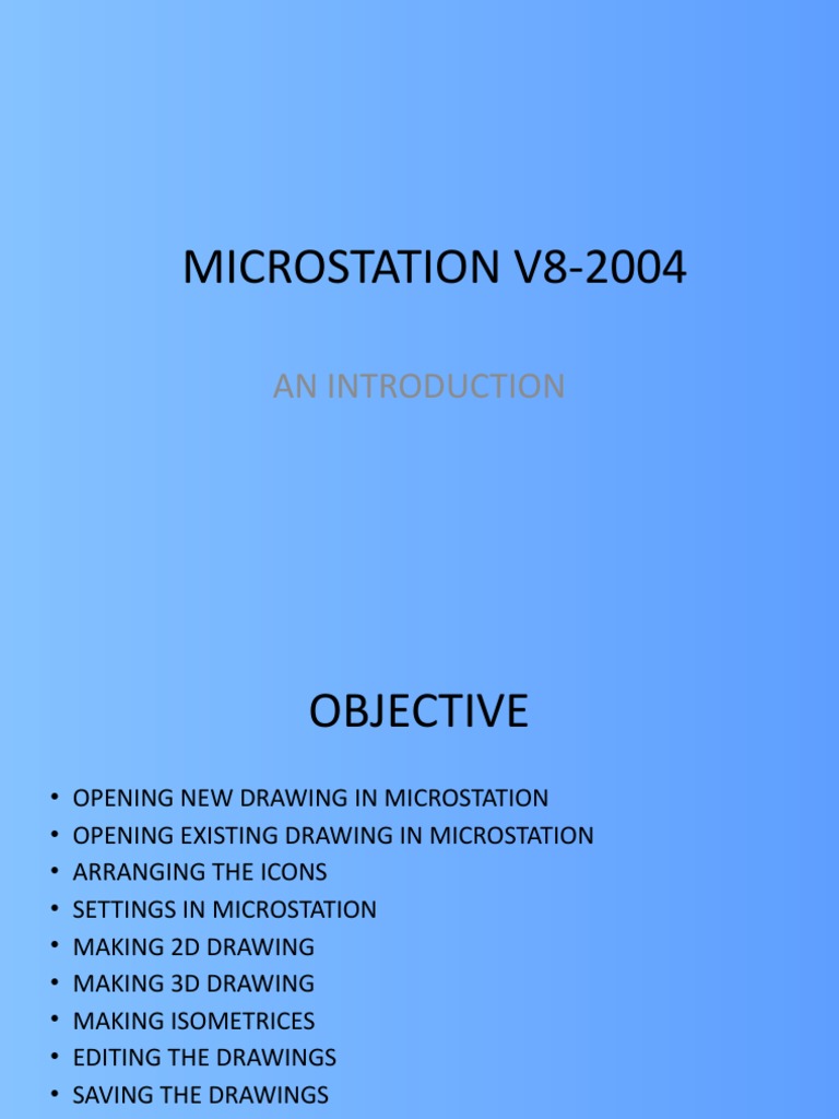 Introduction to MicroStation V8-2004 | PDF | Computers