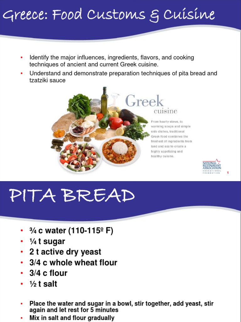 Greece Food Customs | PDF | Foods | Breads
