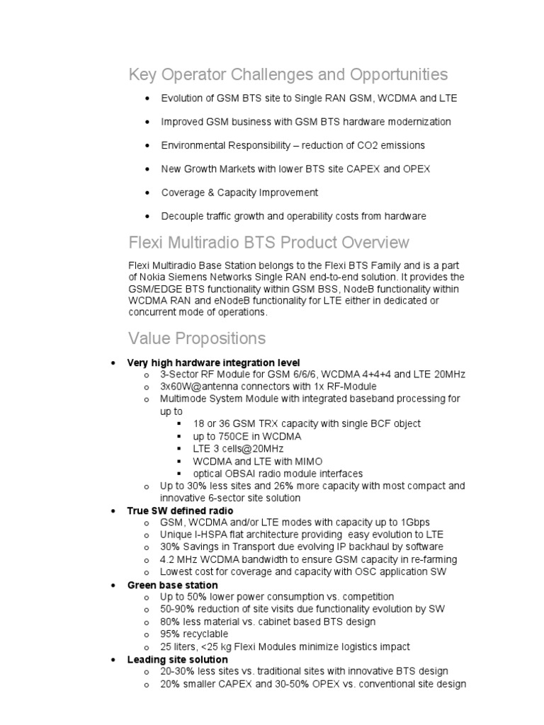 Flexi Multiradio BTS | PDF