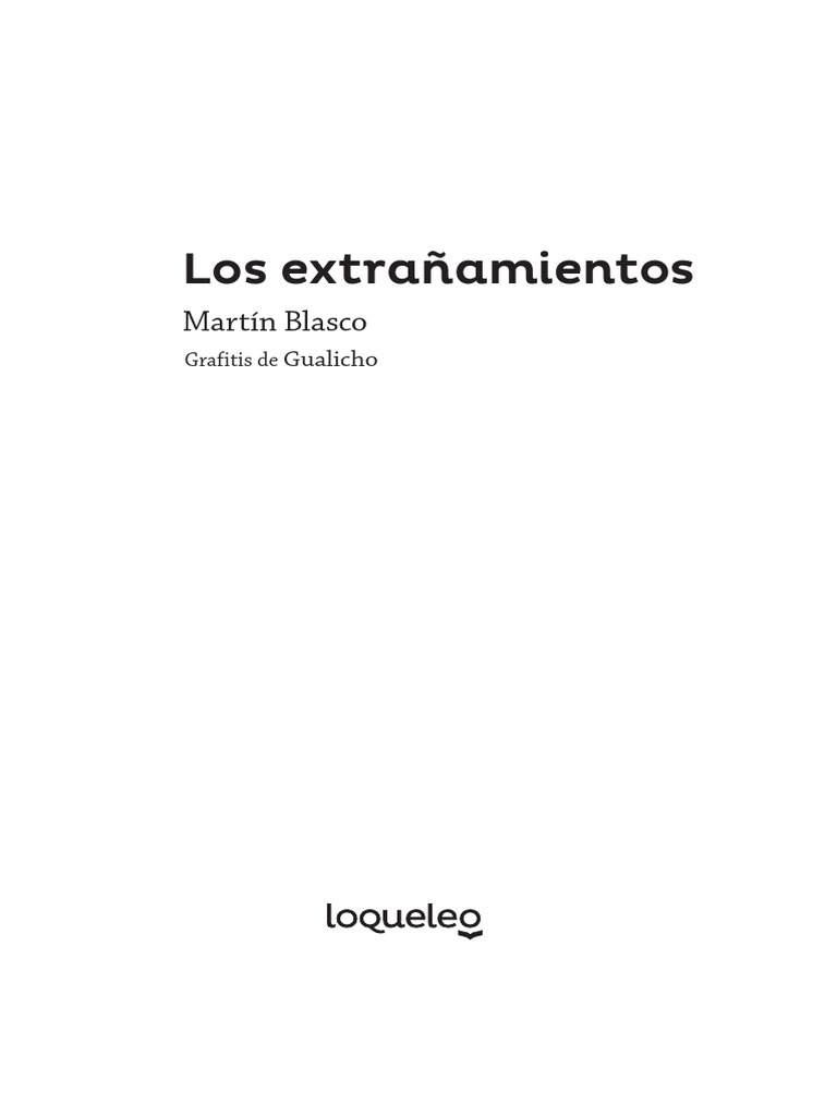 Los Extrañamientos. Martín Blasco. | PDF
