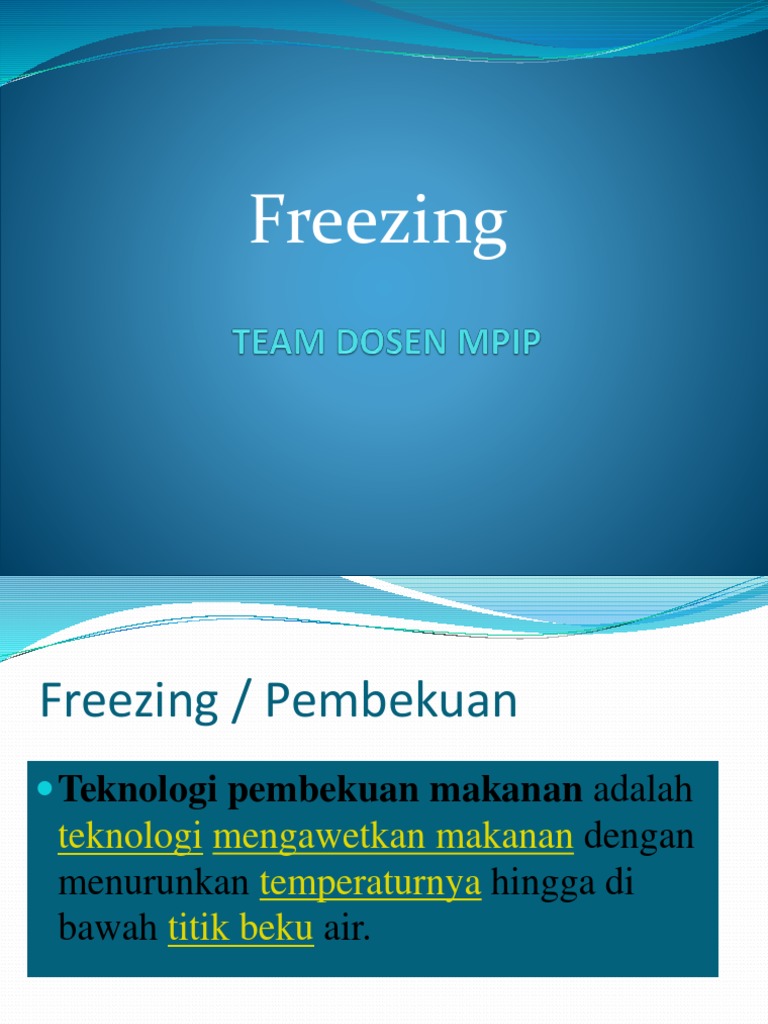 P.15-Proses Pembekuan (Freezing) | PDF
