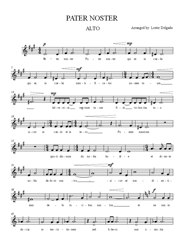 Pater Noster - Alto | PDF