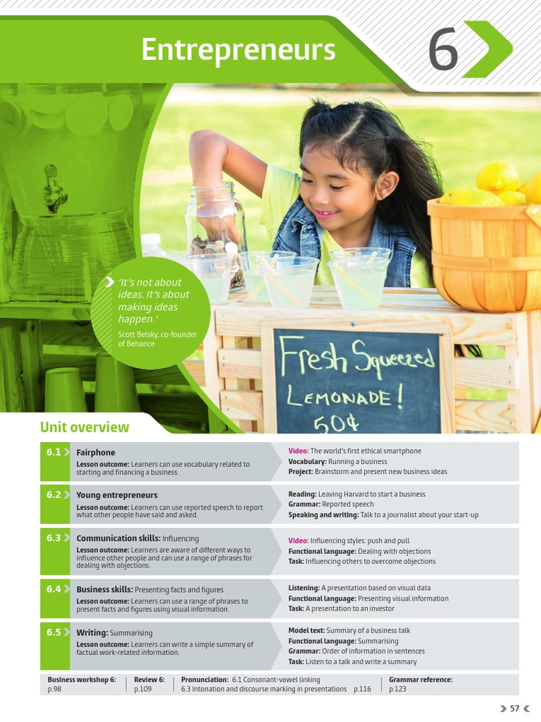 BusinessPartner B1 Coursebook Unit6 Sample | PDF | Startup Company ...