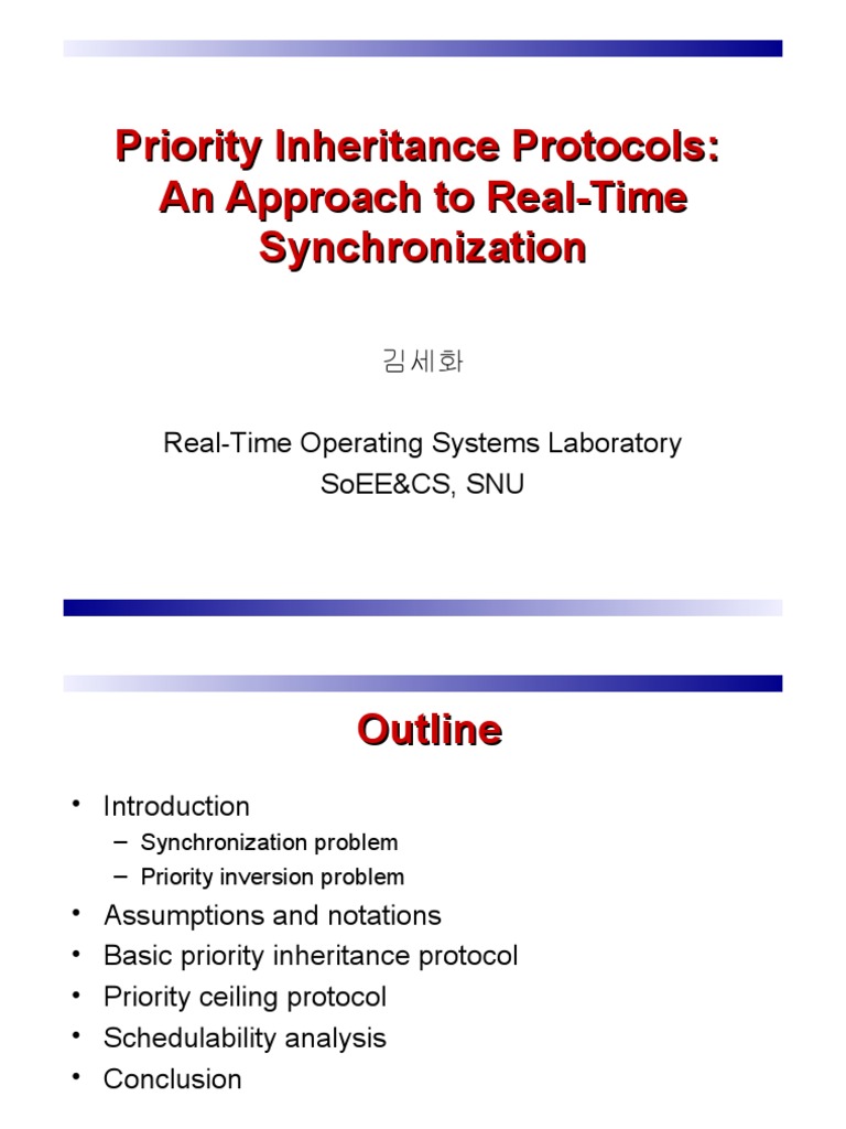 Priority Inheritance Protocols: An Approach To Real-Time Synchronization | PDF | Computing ...