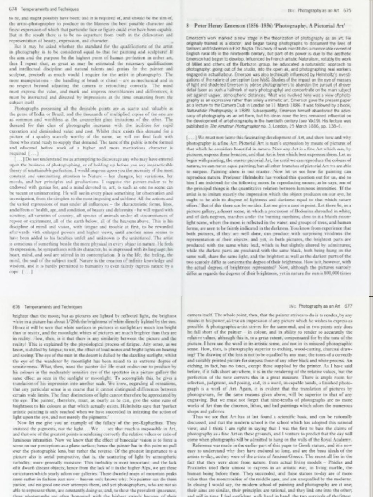 Emerson Photography A Pictorial Art | PDF