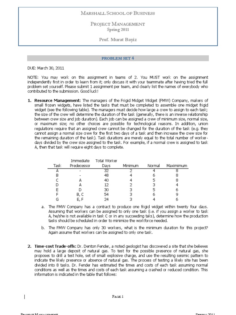 Problem Set 4 | PDF | Mean | Cost