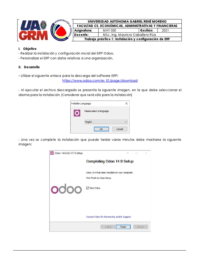 SIG Practica 1 | PDF | Planificación de recursos empresariales | Servidor (Computación)