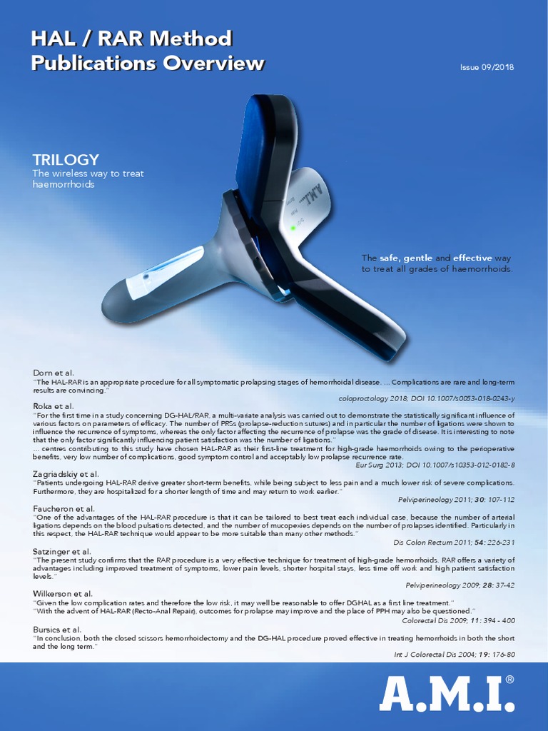 Study - Overview - 09 2018 HAL RAR | PDF | Hemorrhoid | Clinical Medicine