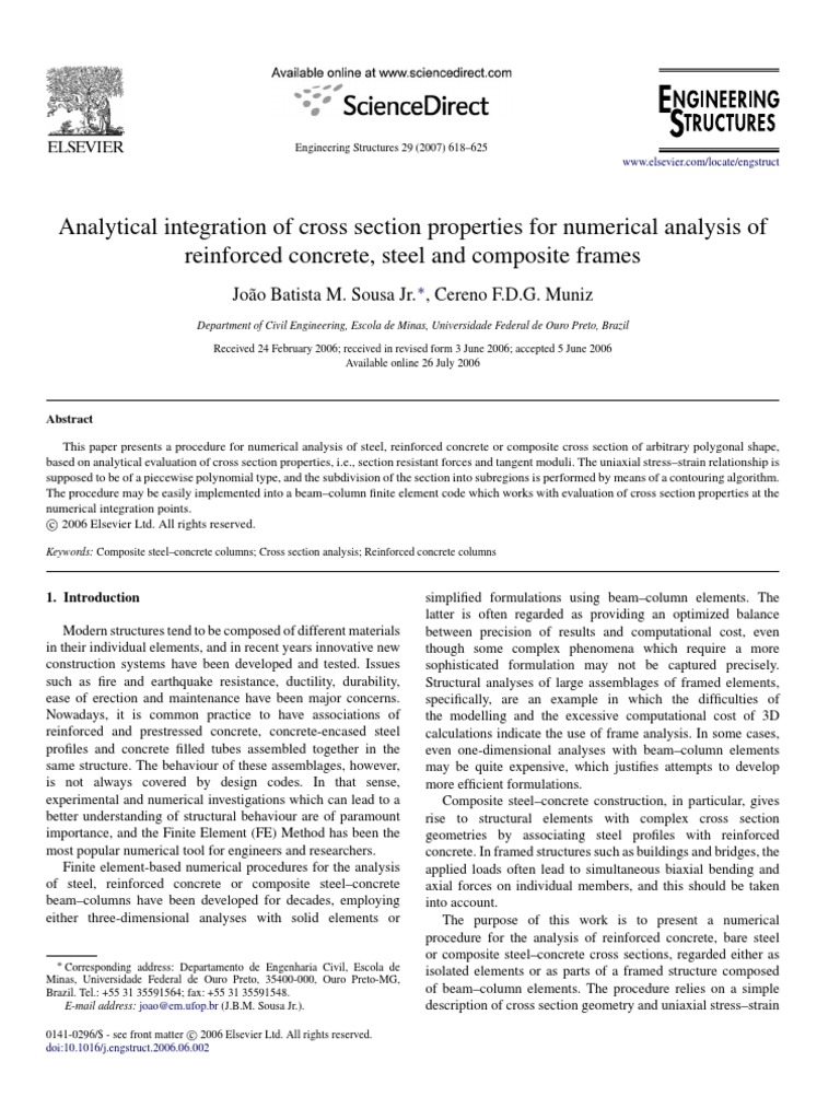 98 Analytical Integration of Cross Section Properties | PDF | Beam ...