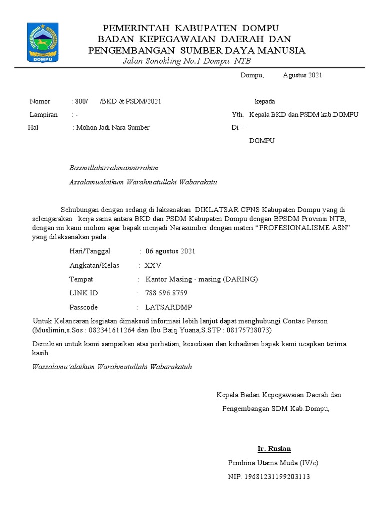 Pemerintah Kabupaten Dompu | PDF