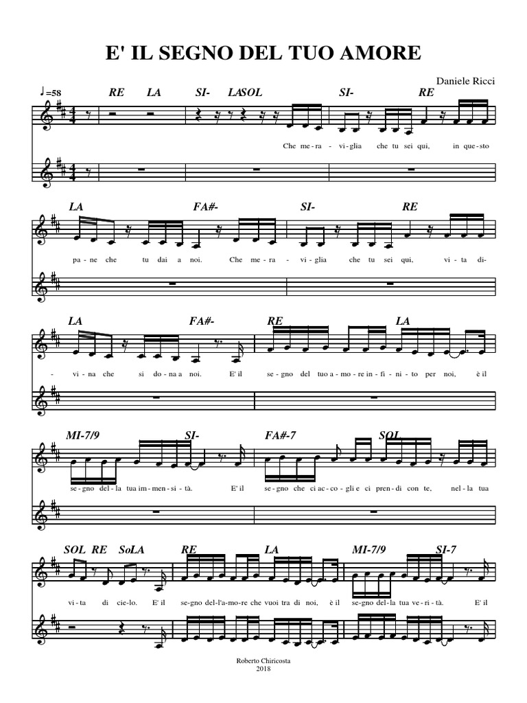 E Il Segno Del Tuo Amore | PDF